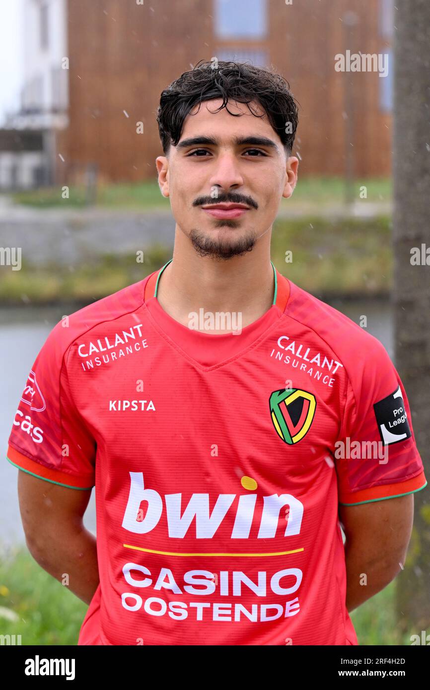 Oostende, Belgium. 31st July, 2023. Anas Hammas of Oostende pictured ...