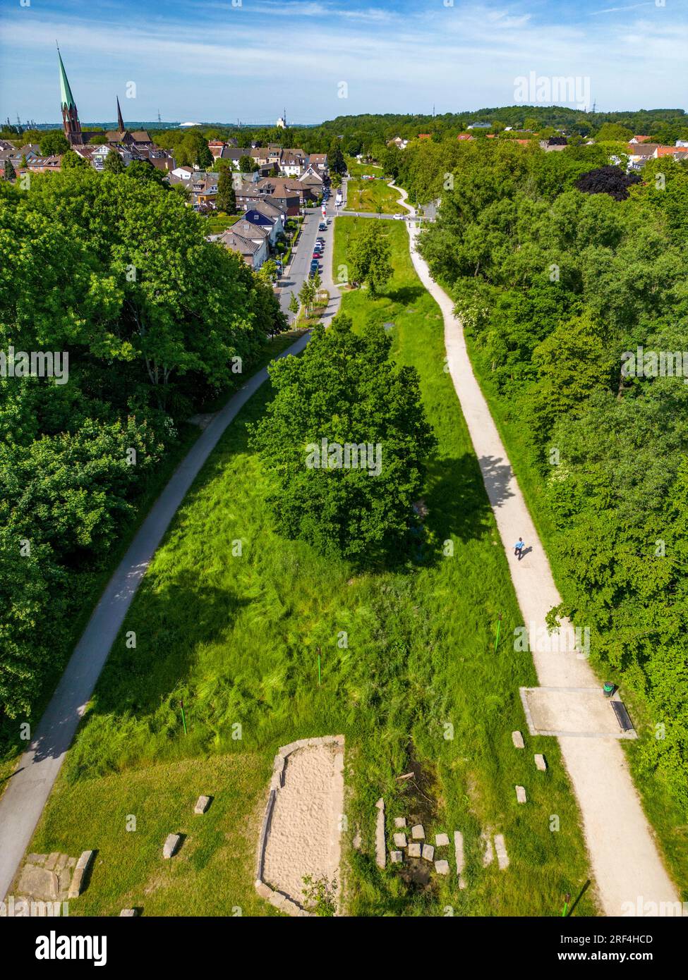 The Katernberger Bach, for over 40 years the stream was piped, 1.2 km ...