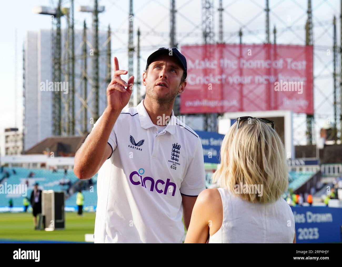 Retiring England player Stuart Broad and partner Mollie King with their ...