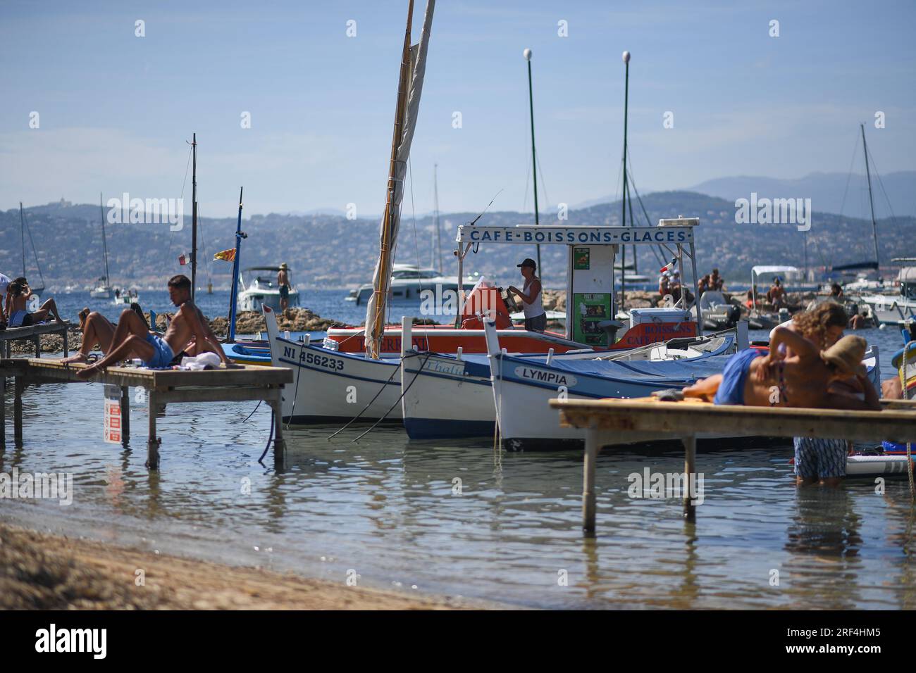 France. 30th July, 2023. Aerial views of people enjoying their Summer ...