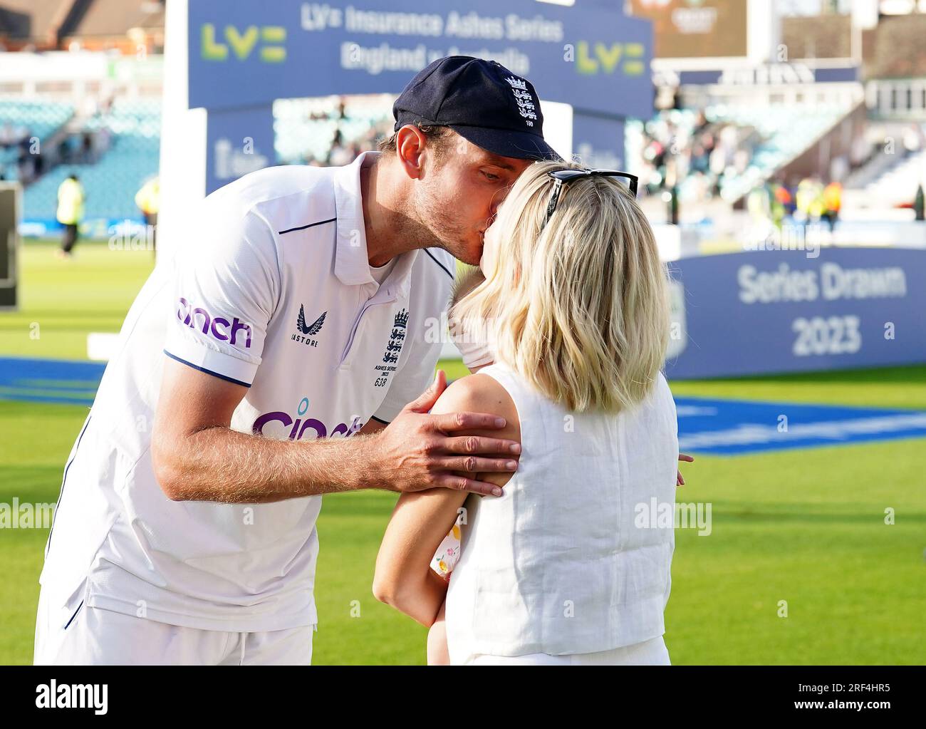 Retiring England player Stuart Broad and partner Mollie King with their ...
