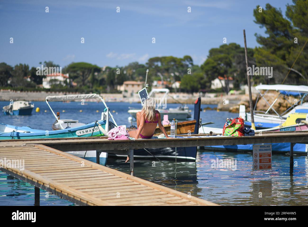 France. 30th July, 2023. Aerial views of people enjoying their Summer ...