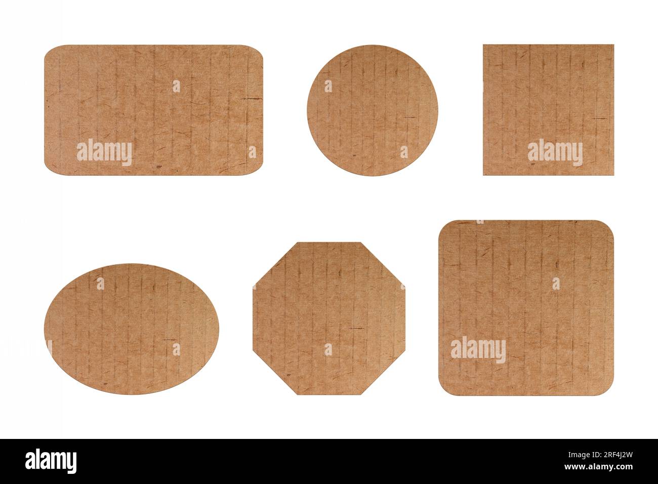 Various cardboard stickers, 2d illustration Stock Photo - Alamy