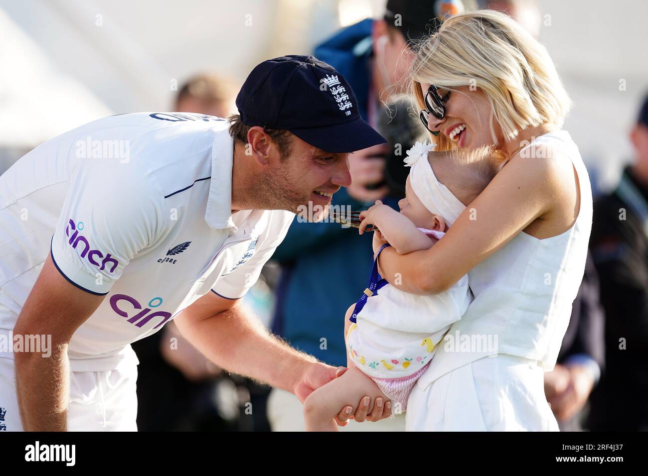 Retiring England player Stuart Broad and partner Mollie King with their ...
