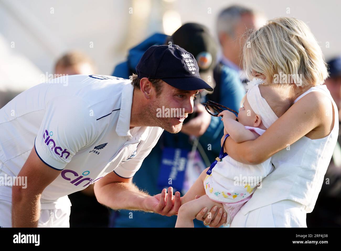 Retiring England player Stuart Broad and partner Mollie King with their ...