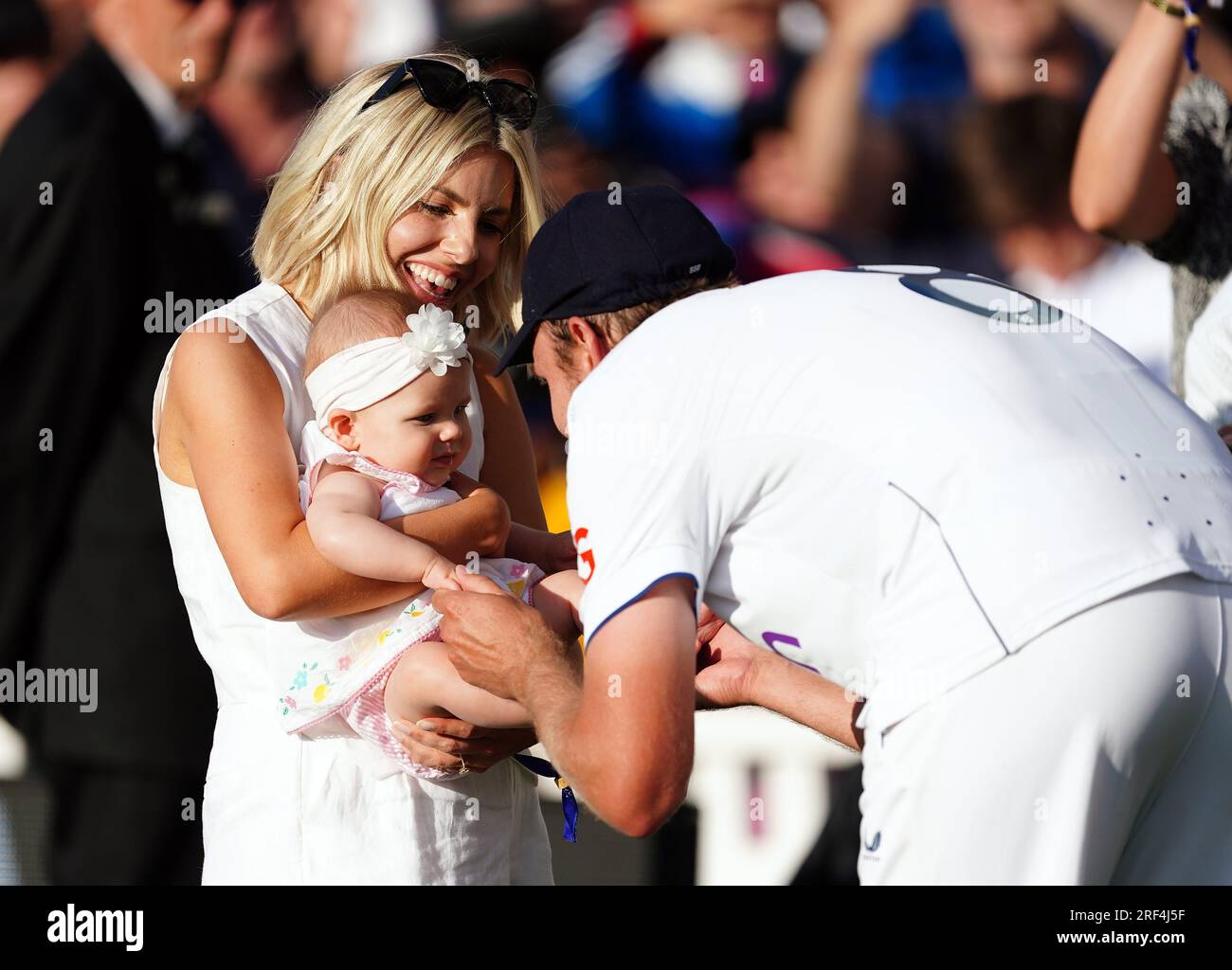 Retiring England player Stuart Broad and partner Mollie King with their ...