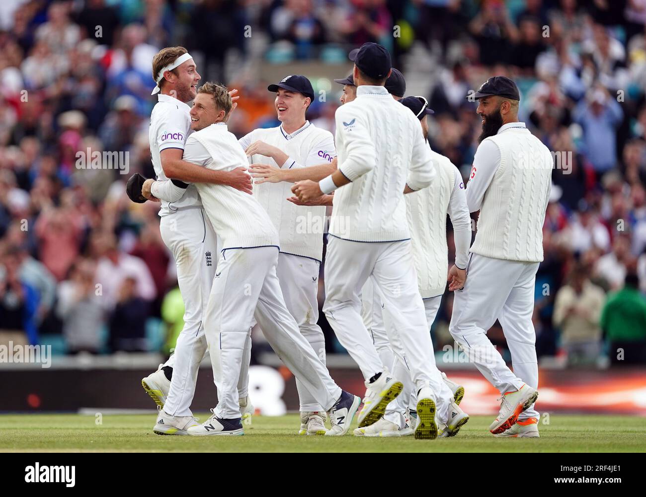 England's Stuart Broad celebrates taking the wicket of Australia's Todd ...
