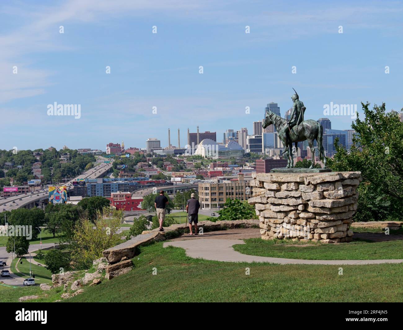 Kansas City, Missouri - July 29, 2023: The Scout Statue at Penn Valley ...