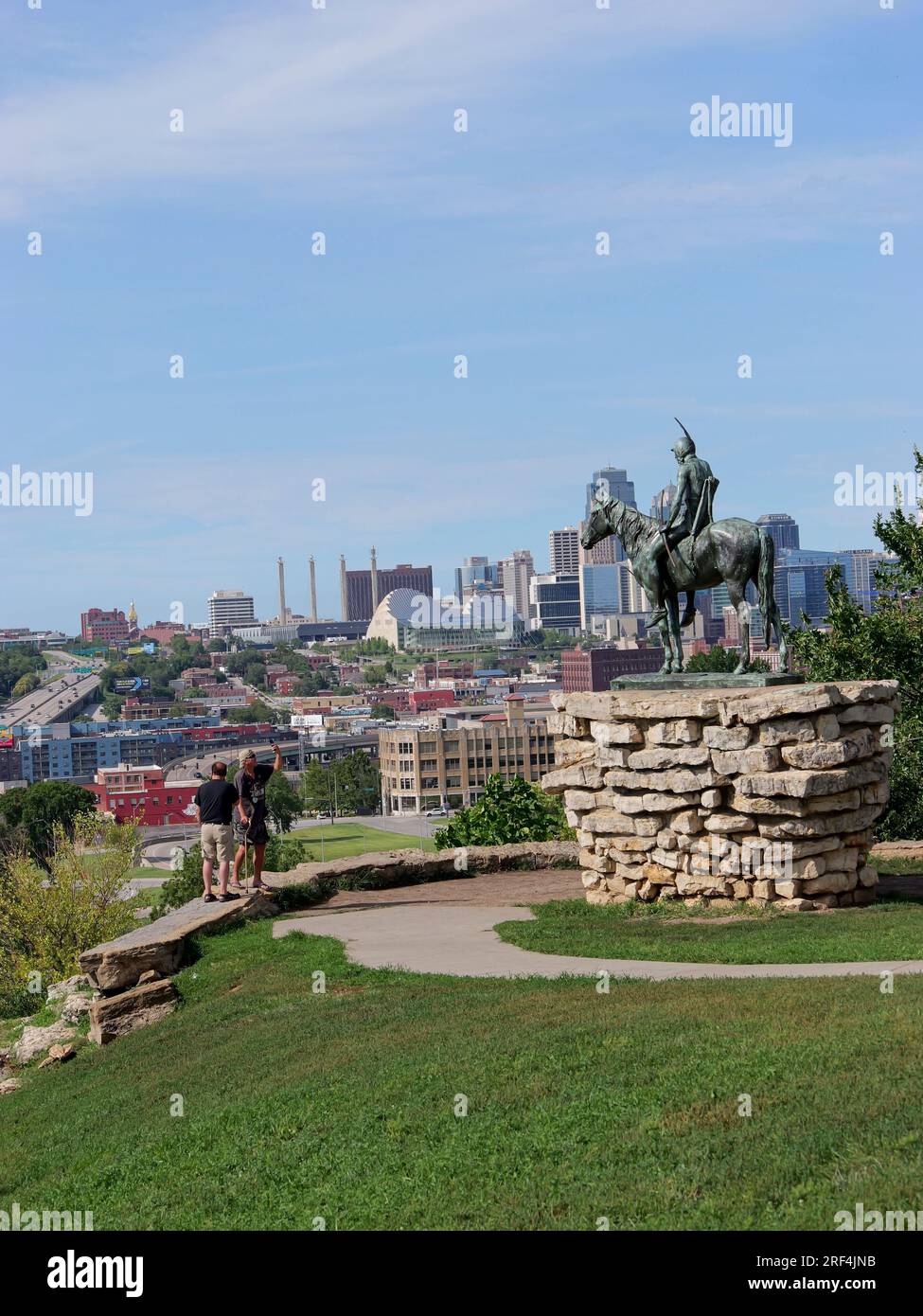 Kansas City, Missouri - July 29, 2023: The Scout Statue at Penn Valley ...