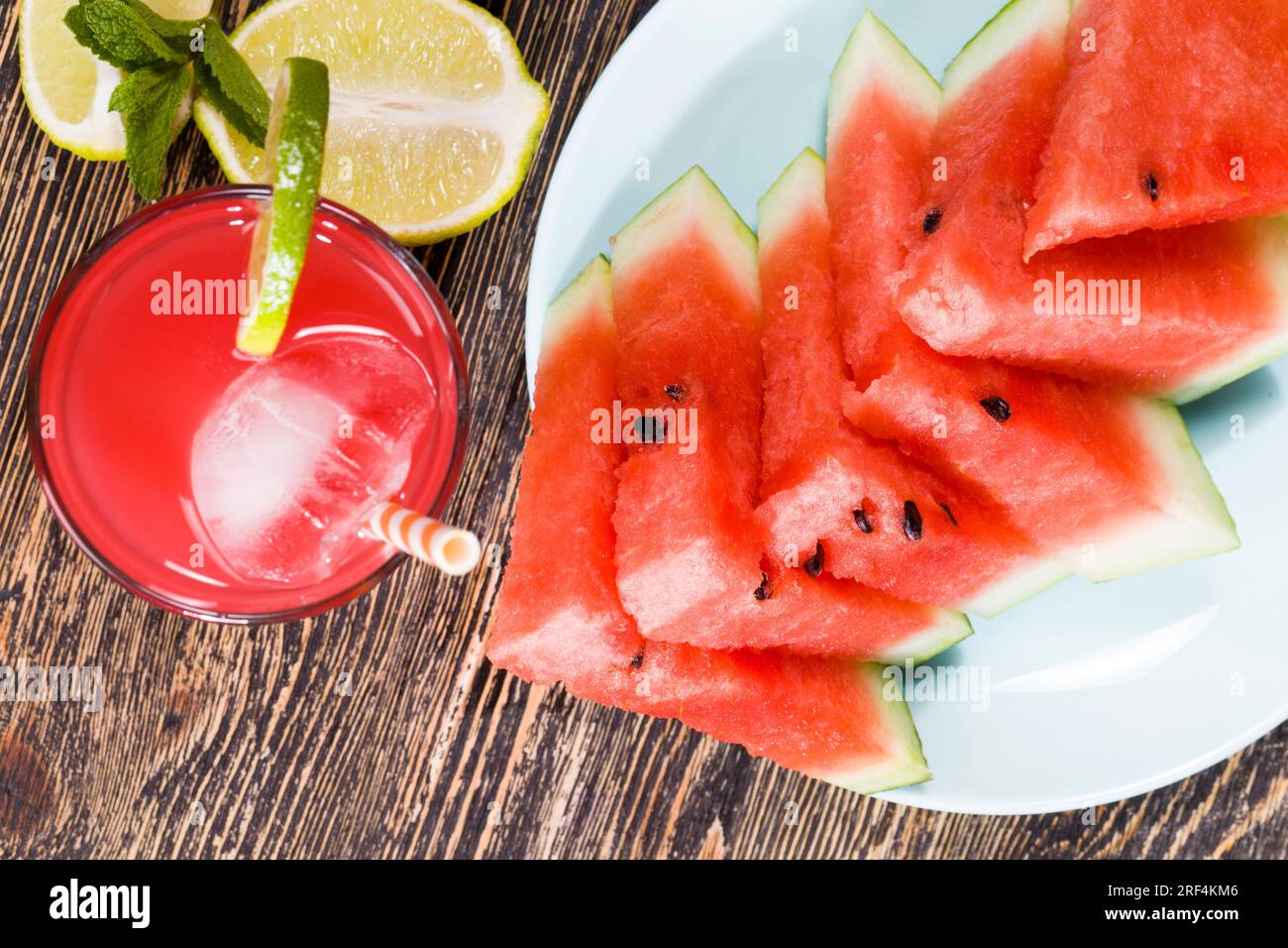 watermelon juice from ripe red and juicy watermelons, red juice is a ...
