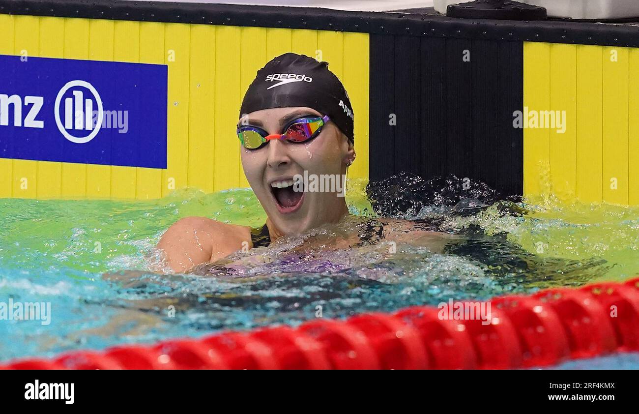 Great Britain’s Jessica-Jane Applegate celebrates winning the Women's ...