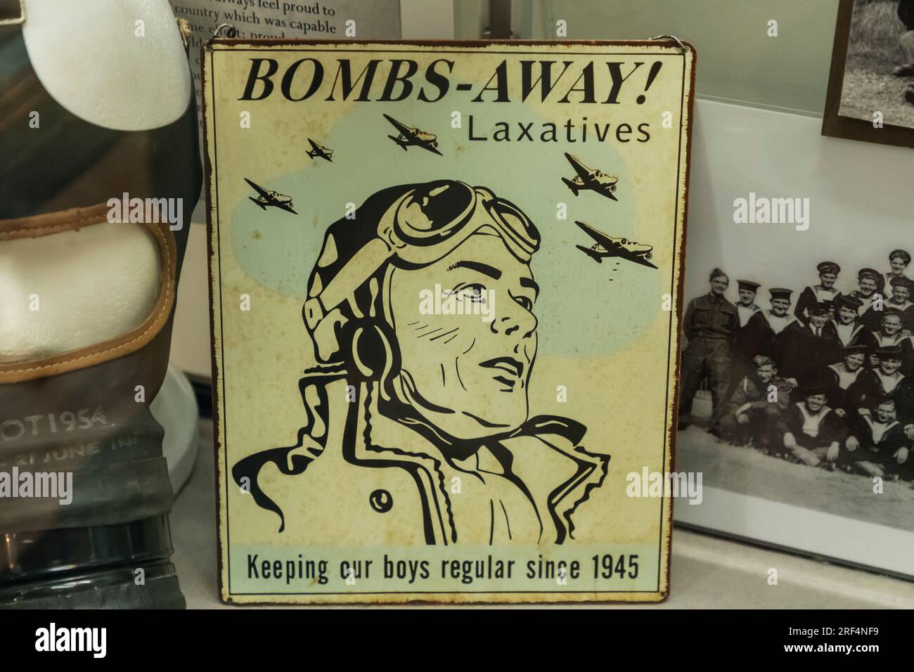 England, Kent, Margate, Margate Museum, Display of Vintage Laxative Tablet Advertising "Bombs ...