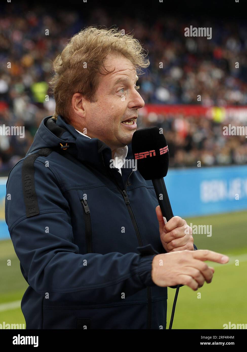 ROTTERDAM - ESPN Presenter Pascal Kamperman during the friendly match ...
