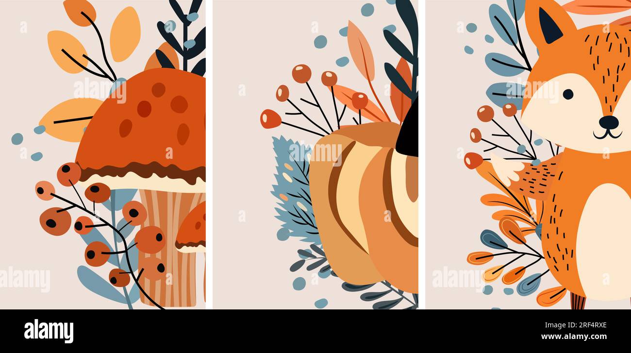 The fox fall party Stock Vector Images - Alamy