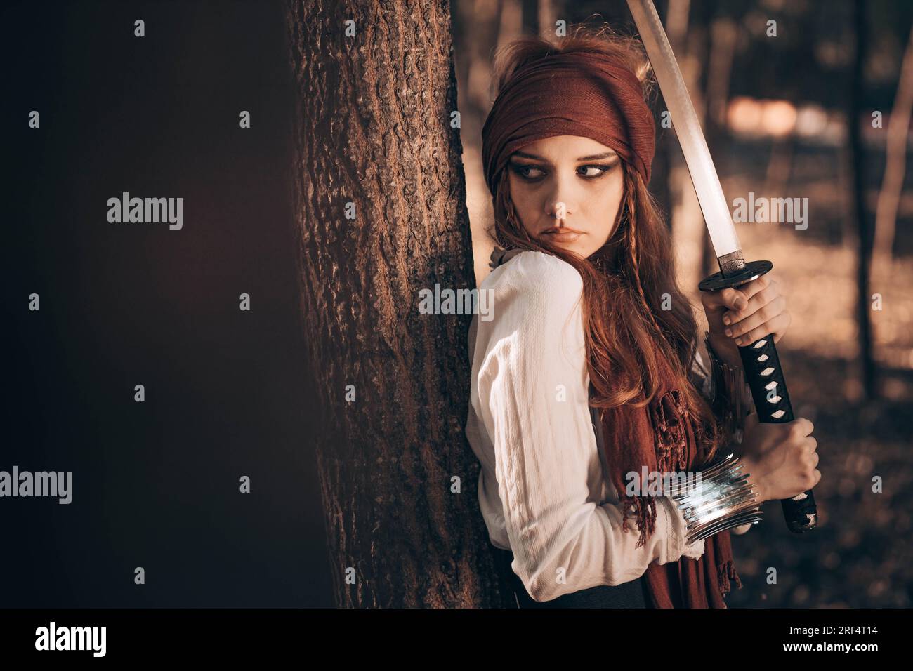 Leaning on his sword hi-res stock photography and images - Alamy