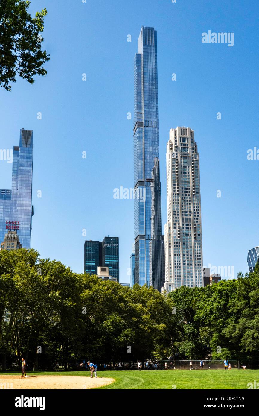 Super tall, skyscrapers, dominate midtown skyline as seen from Central ...