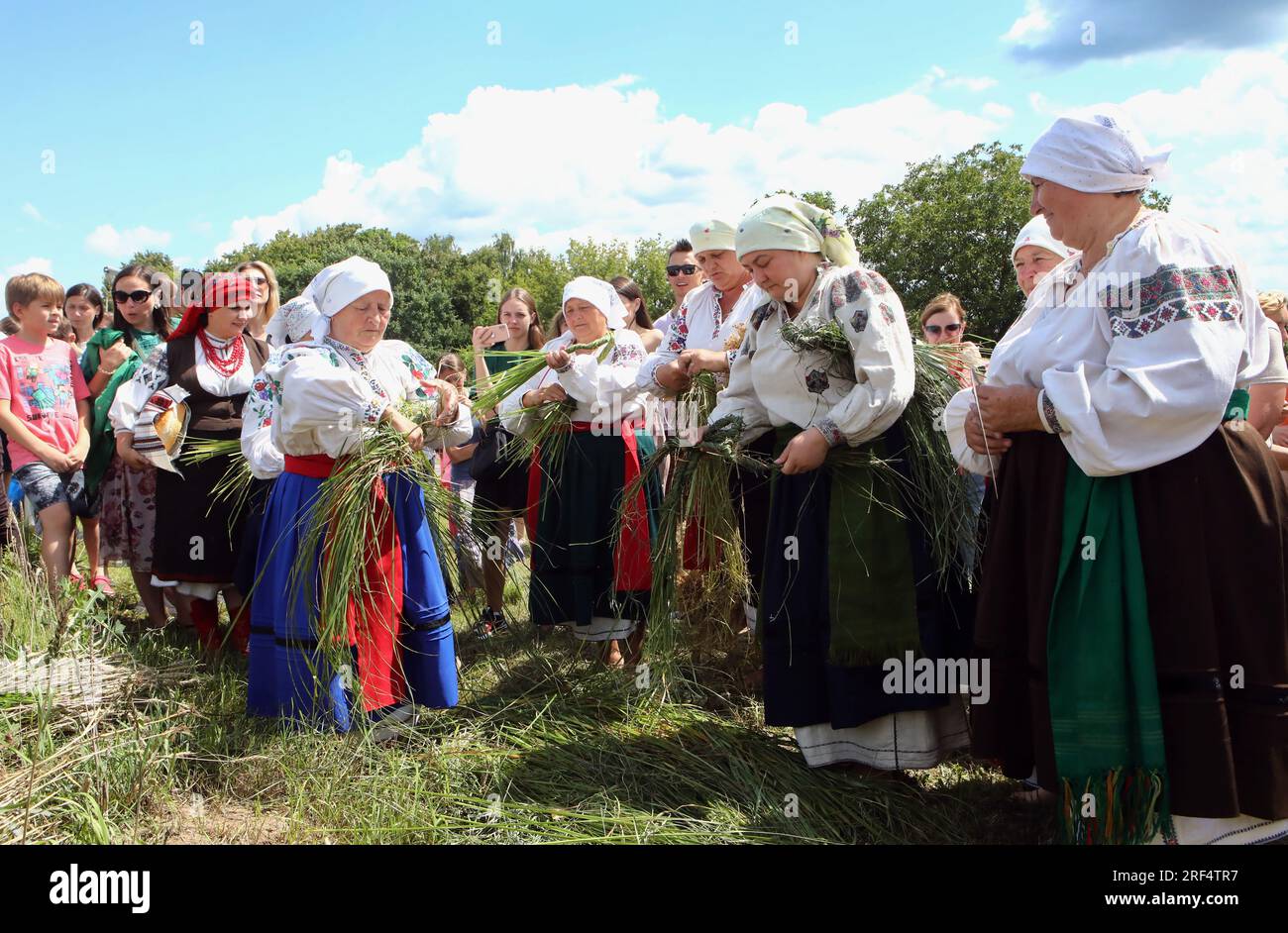 Non Exclusive: KYIV, UKRAINE - JULY 29, 2023 - Women recreate the ...