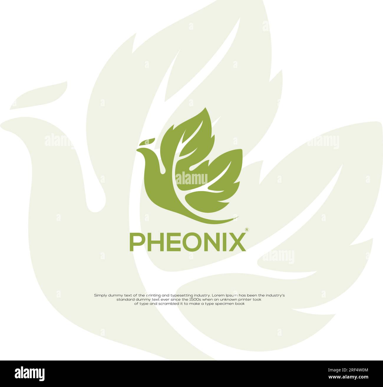 Phoenix flying bird logo concept abstract design vector template. Eagle ...