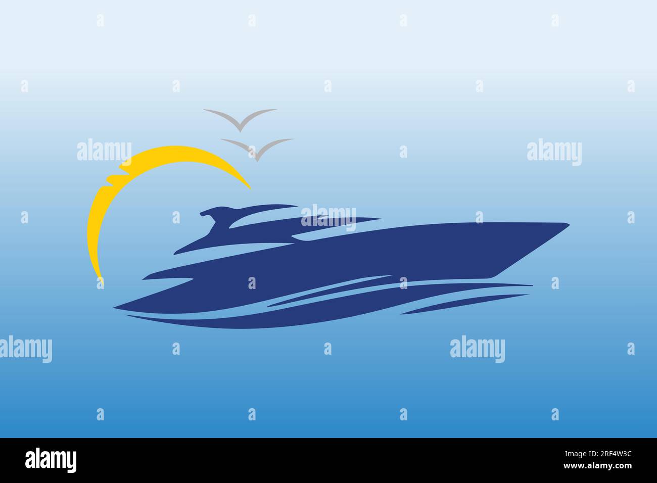 Motor recreational yacht Stock Vector Images - Alamy