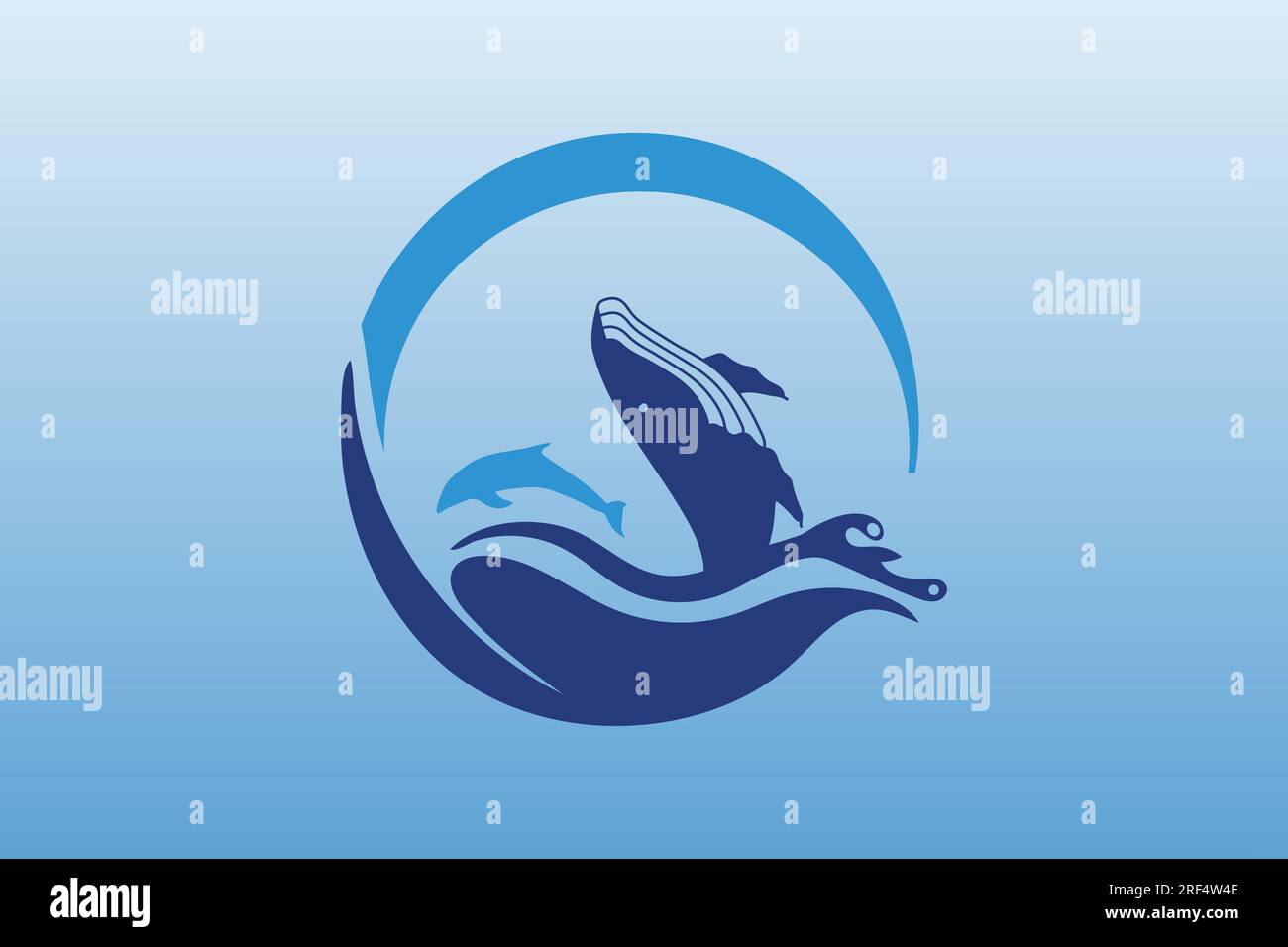 Above water whale wildlife Stock Vector Images - Alamy