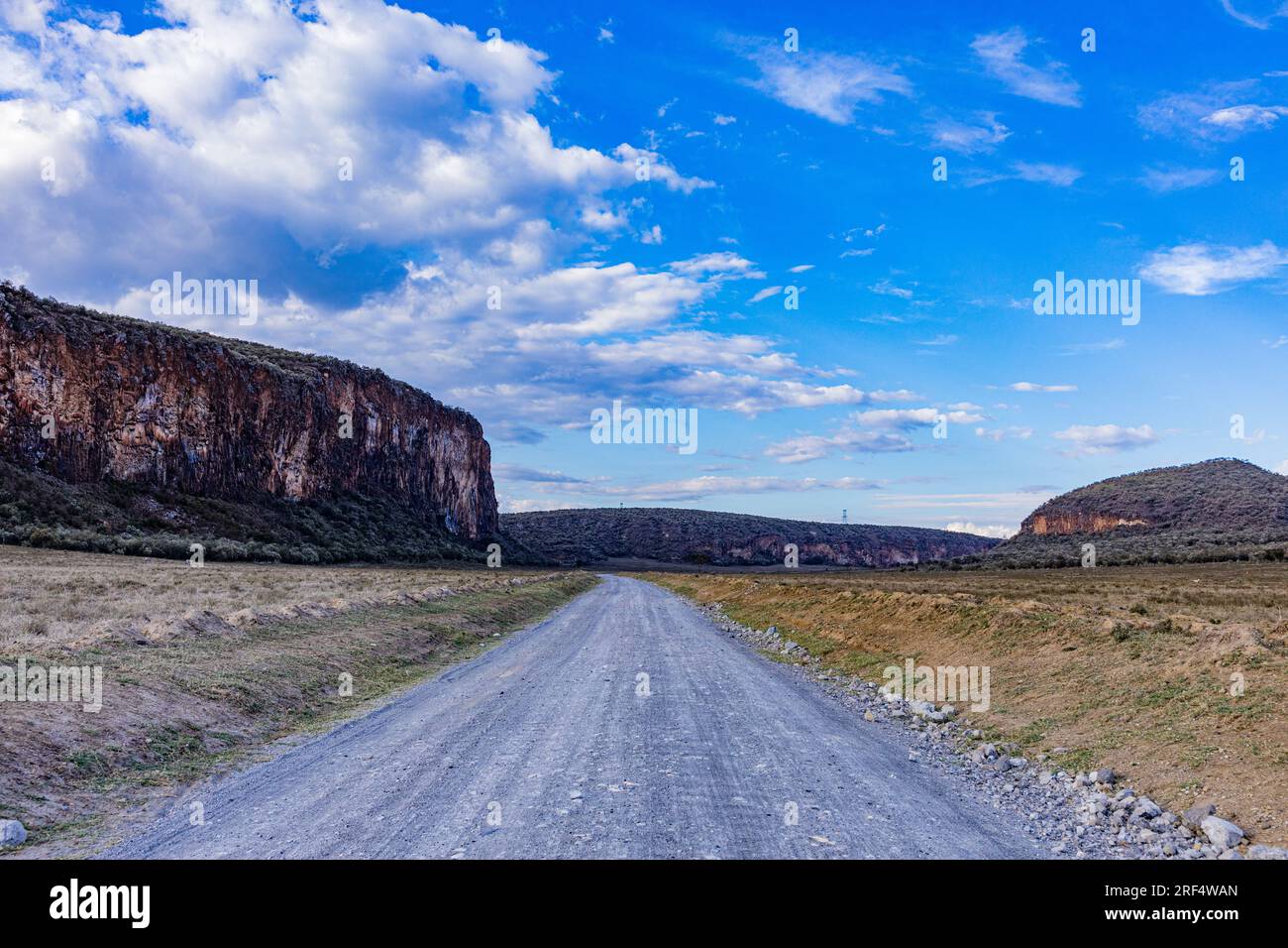 Hell's Gate National Park lies south of Lake Naivasha in Kenya, north ...