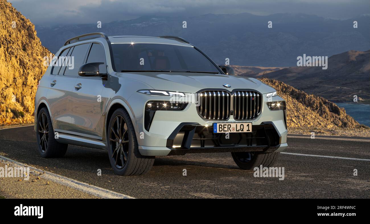 New Luxury BMW X7 facelift Stock Photo - Alamy