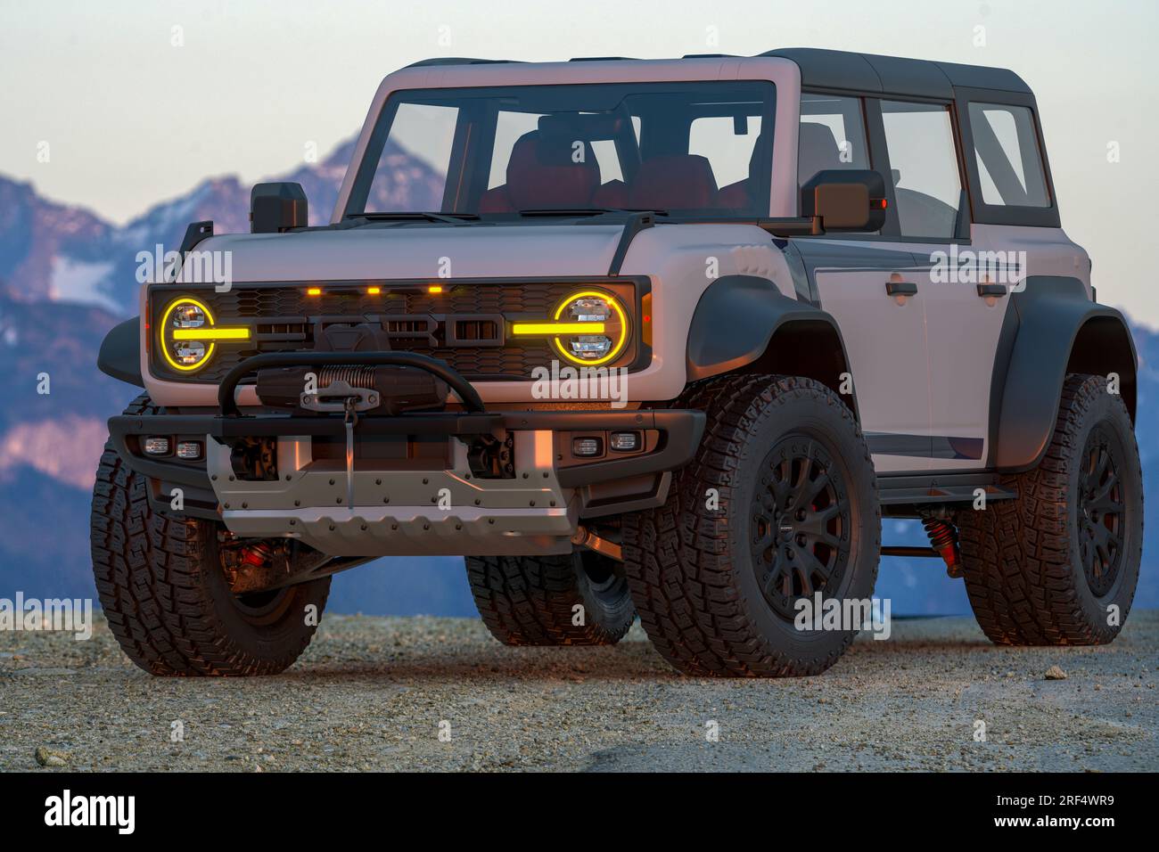 Ford Bronco Raptor in wild terrain Stock Photo - Alamy