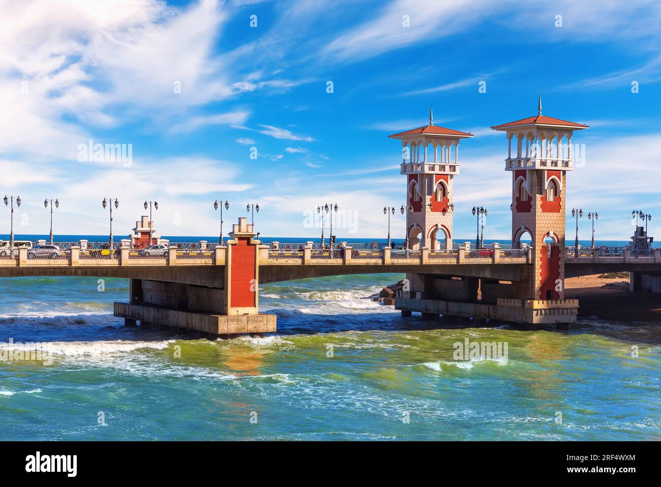 Stanley Bridge in Alexandria, beautiful view from the sea harbour ...