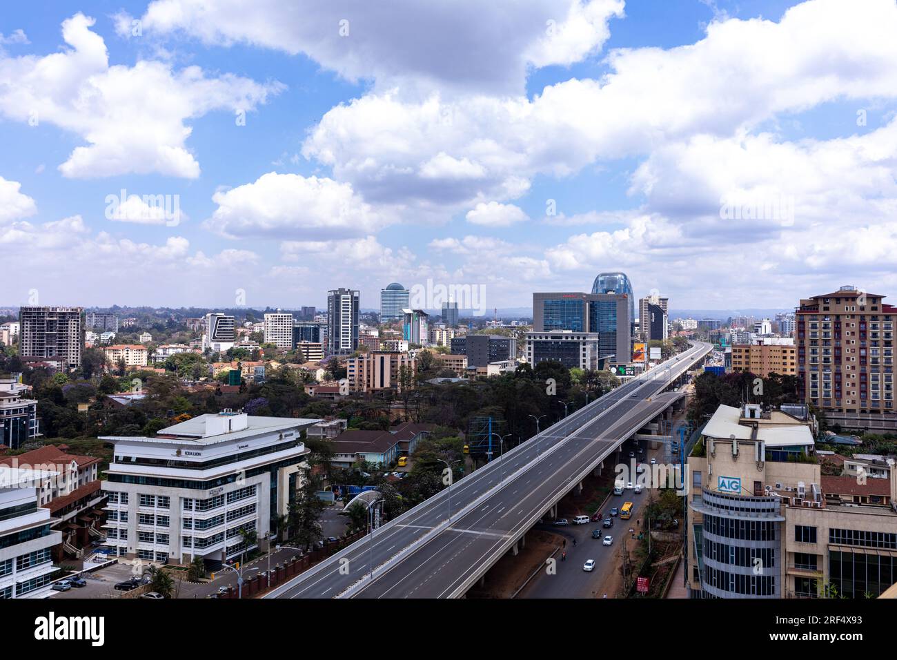 Nairobi Capital Kenya Skyline Skyscrapers Modern Landmark Buildings ...