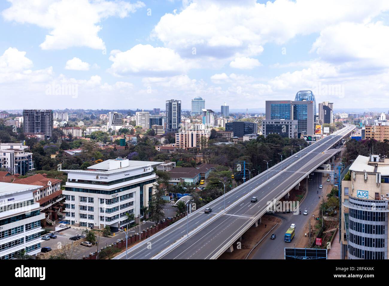 Nairobi Capital Kenya Skyline Skyscrapers Modern Landmark Buildings ...