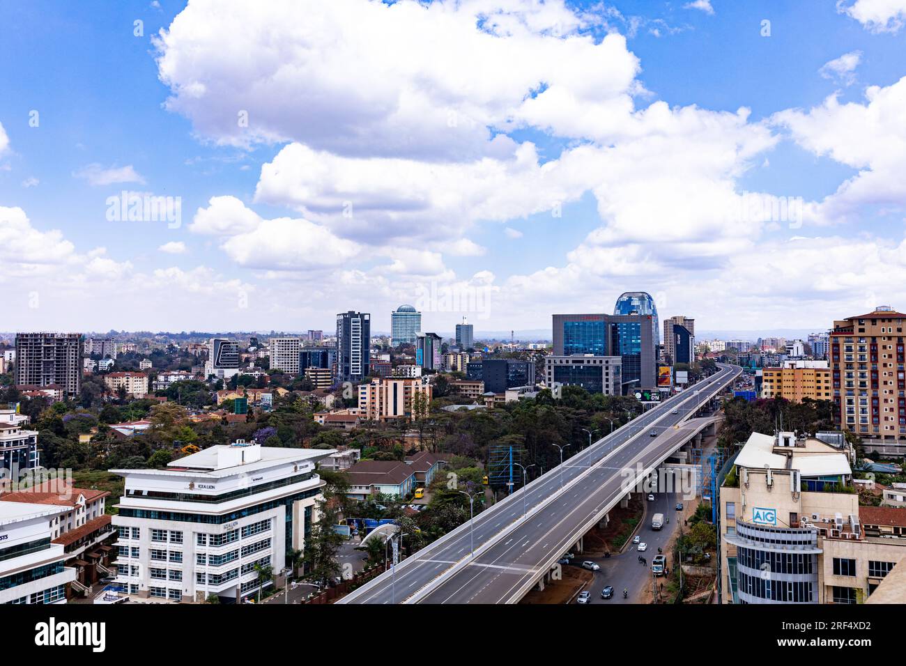 Nairobi Capital Kenya Skyline Skyscrapers Modern Landmark Buildings ...