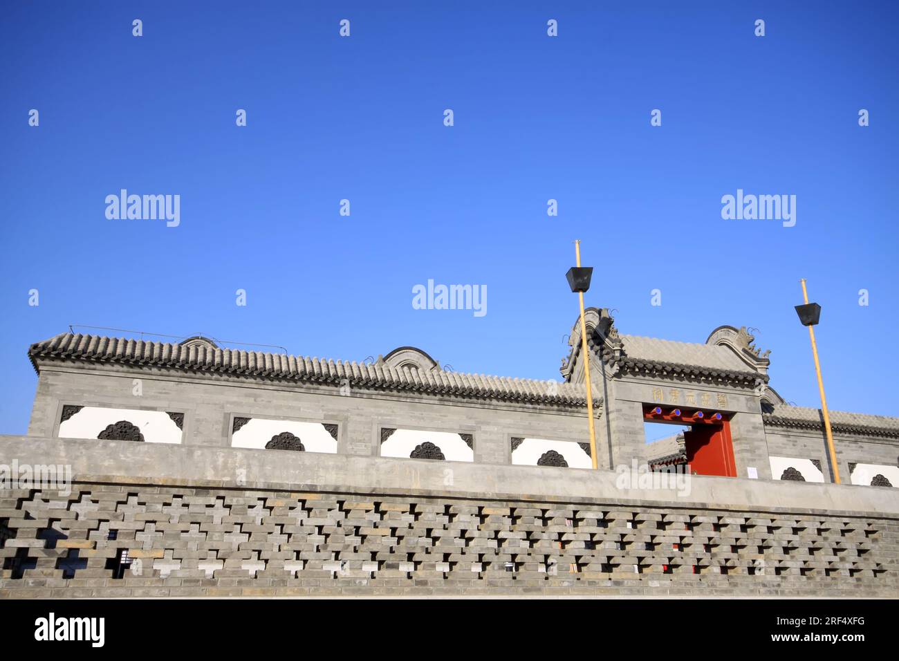 gate in a temple in China Stock Photo - Alamy