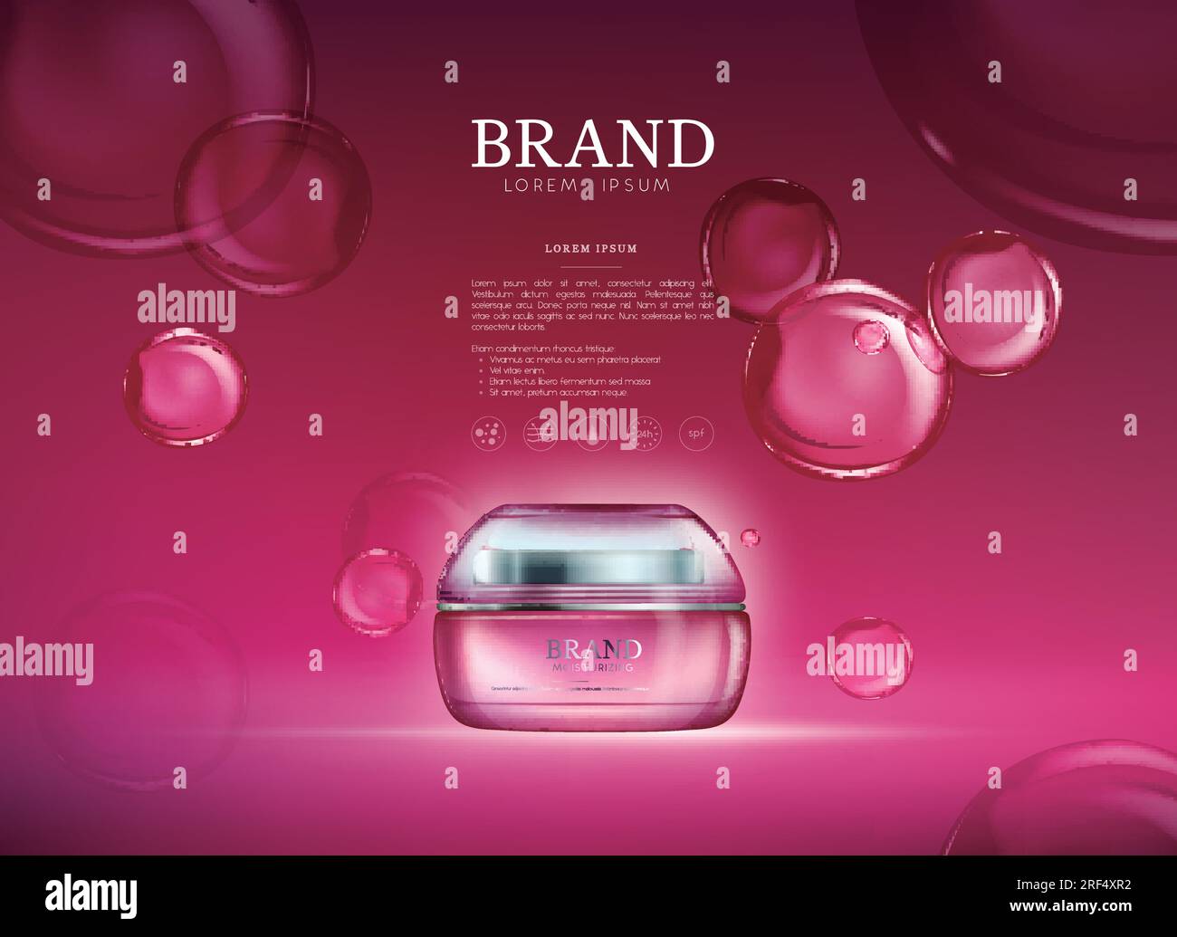 Pink Oil bubbles essence collagen hydration moisturizer. Face skincare ...