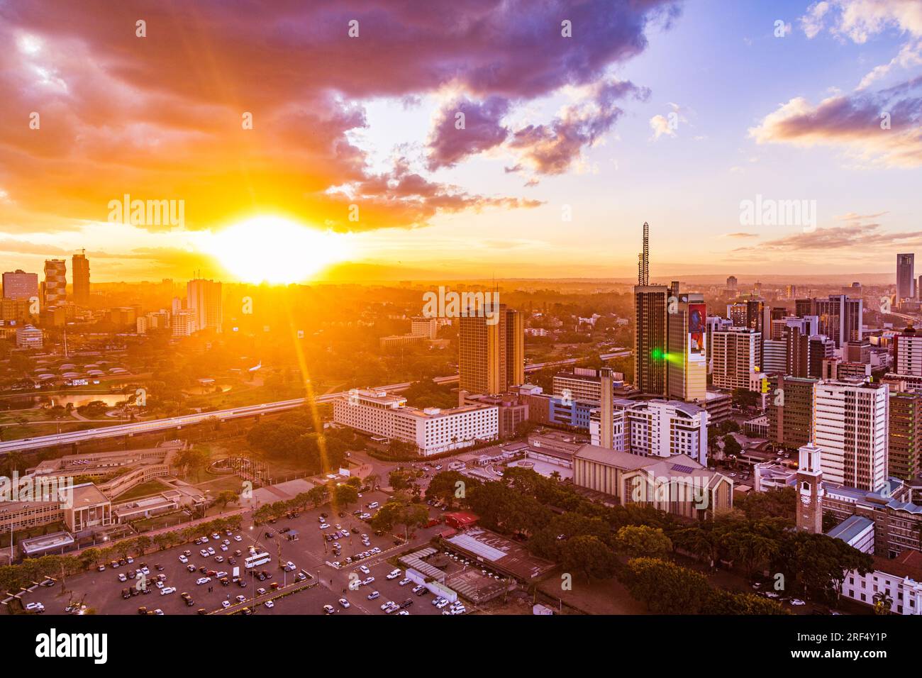 Nairobi Capital Kenya Skyline Skyscrapers Modern Landmark Buildings ...