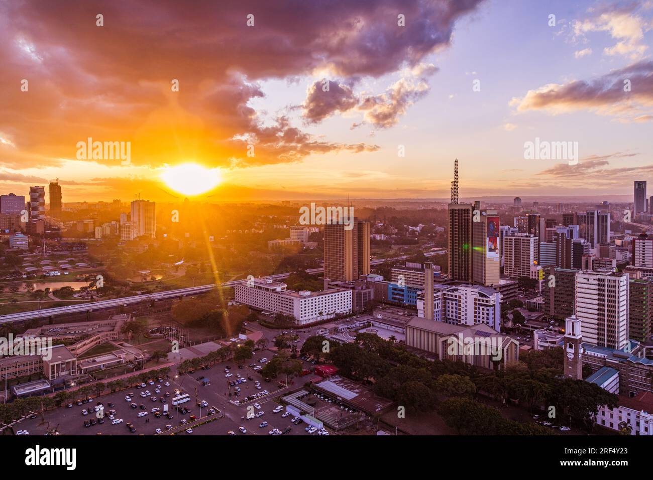 Nairobi Capital Kenya Skyline Skyscrapers Modern Landmark Buildings ...