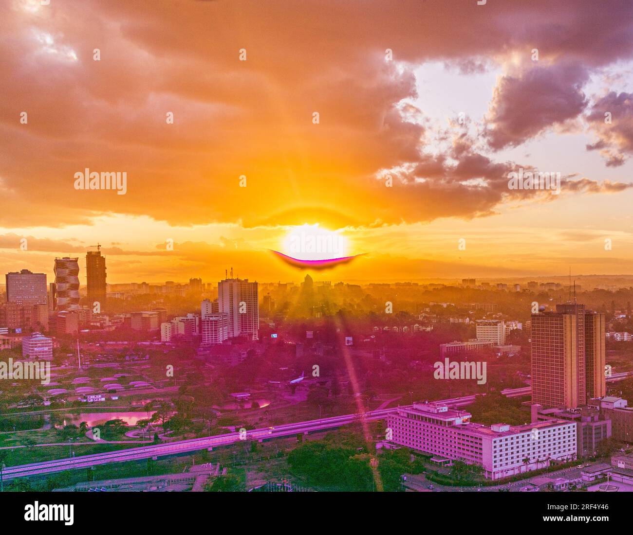 Nairobi Capital Kenya Skyline Skyscrapers Modern Landmark Buildings ...