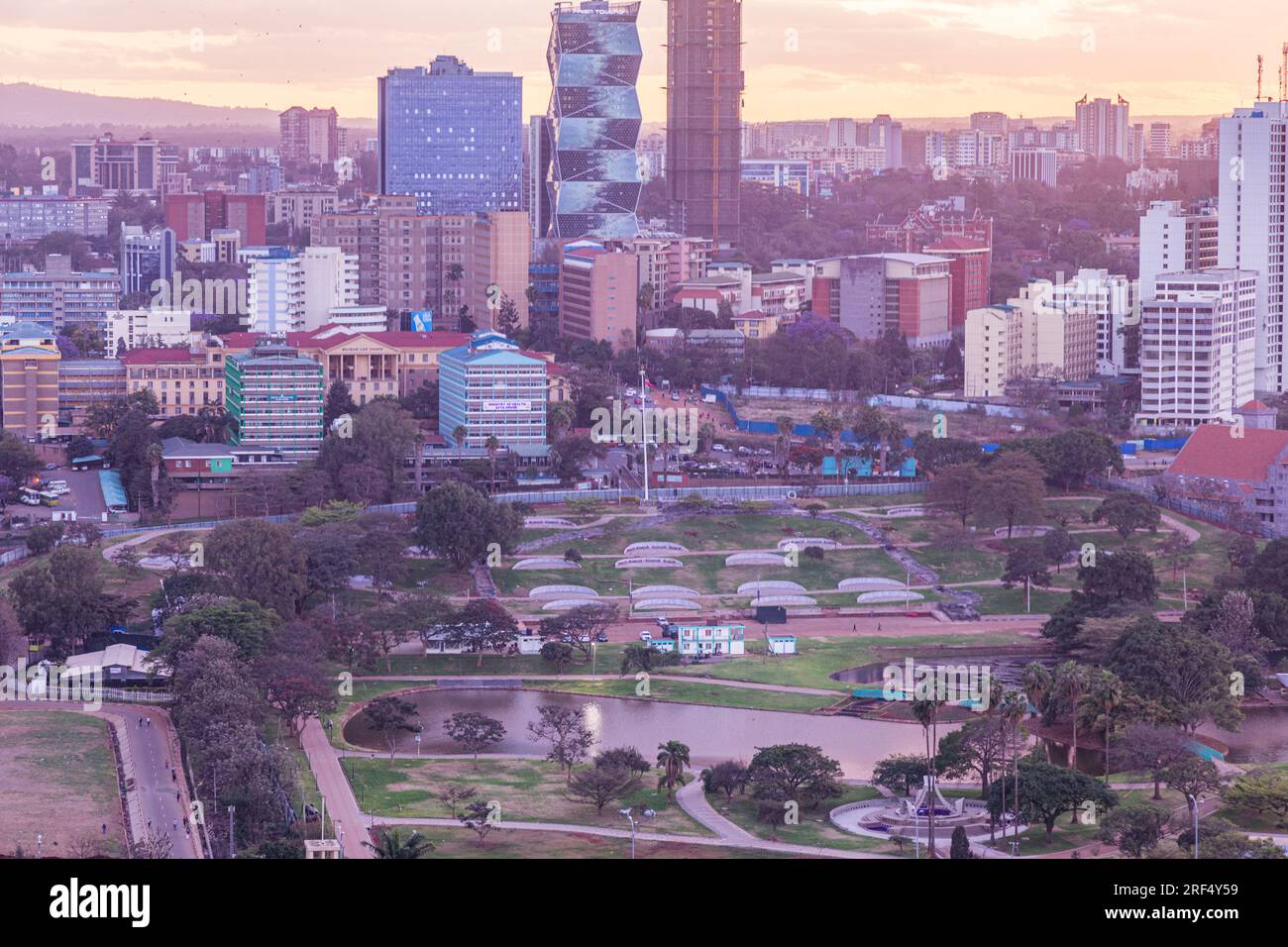 Nairobi Capital Kenya Skyline Skyscrapers Modern Landmark Buildings ...