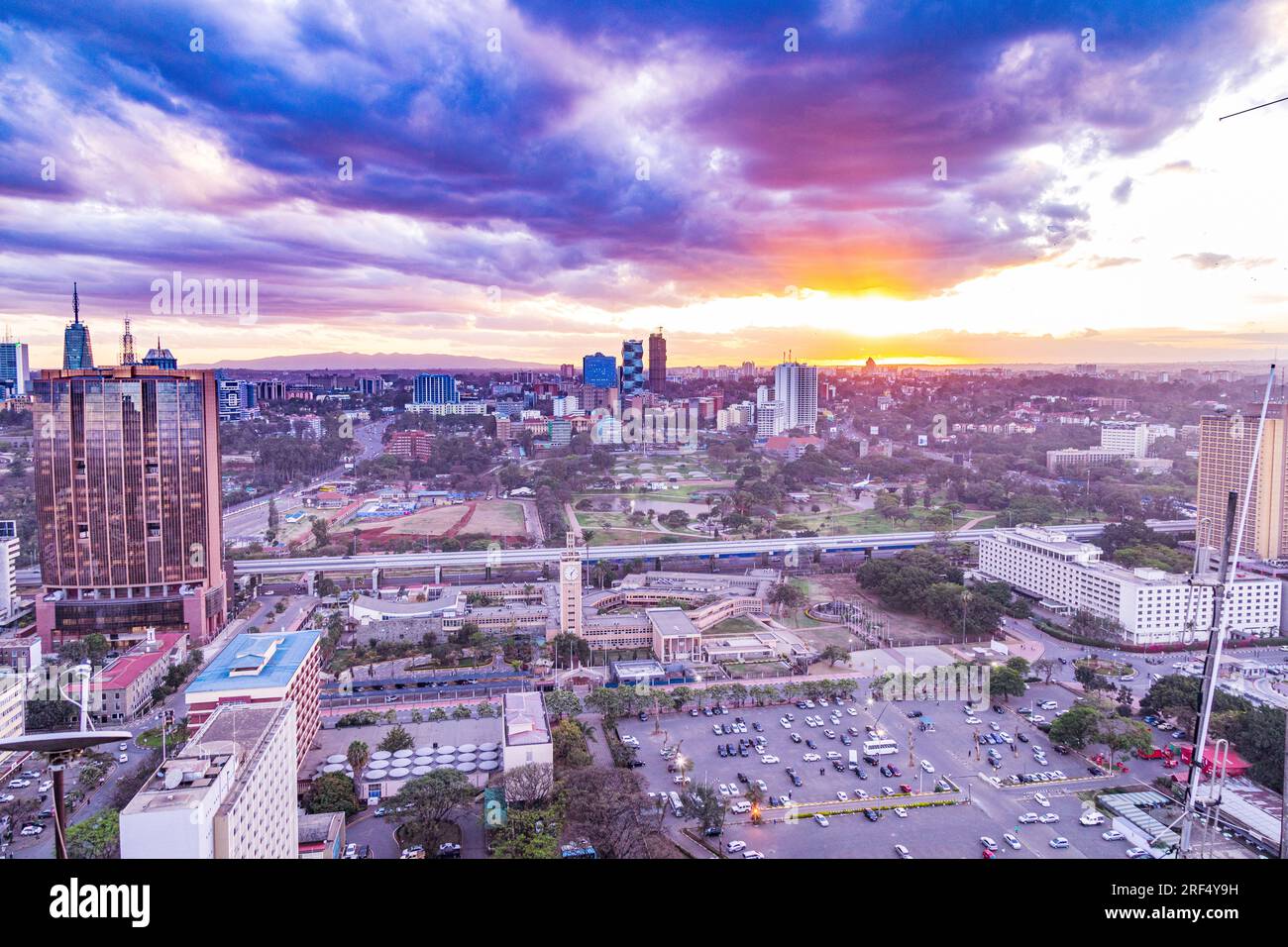 Nairobi Capital Kenya Skyline Skyscrapers Modern Landmark Buildings ...