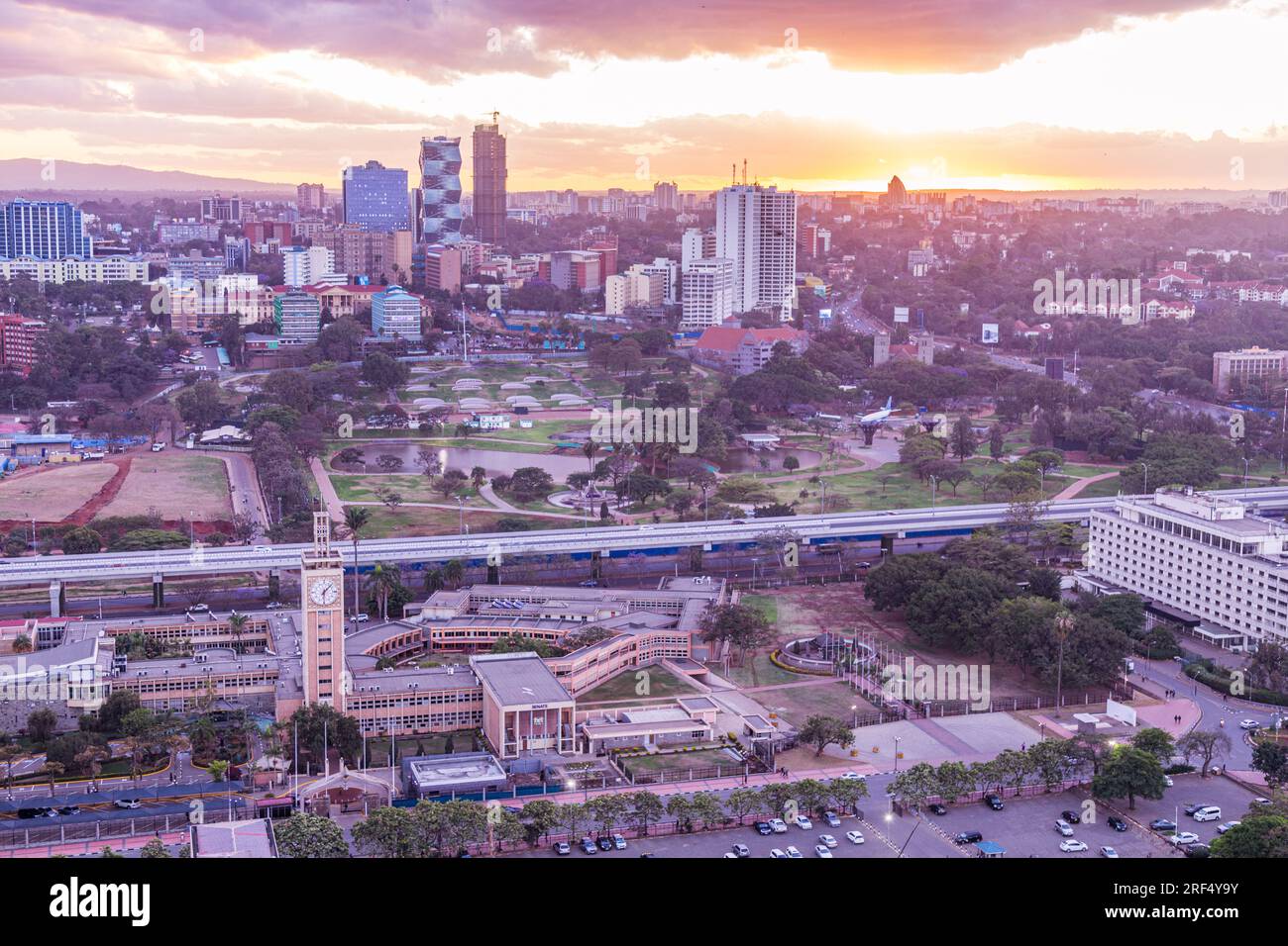 Nairobi Capital Kenya Skyline Skyscrapers Modern Landmark Buildings ...