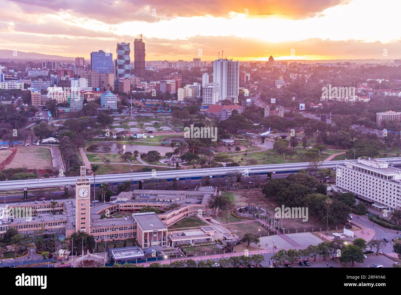 Nairobi Capital Kenya Skyline Skyscrapers Modern Landmark Buildings ...