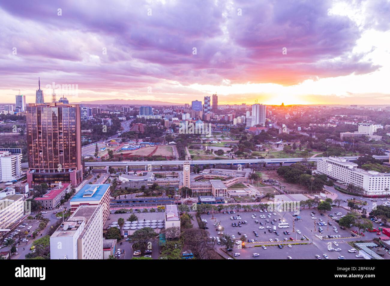 Nairobi Capital Kenya Skyline Skyscrapers Modern Landmark Buildings ...