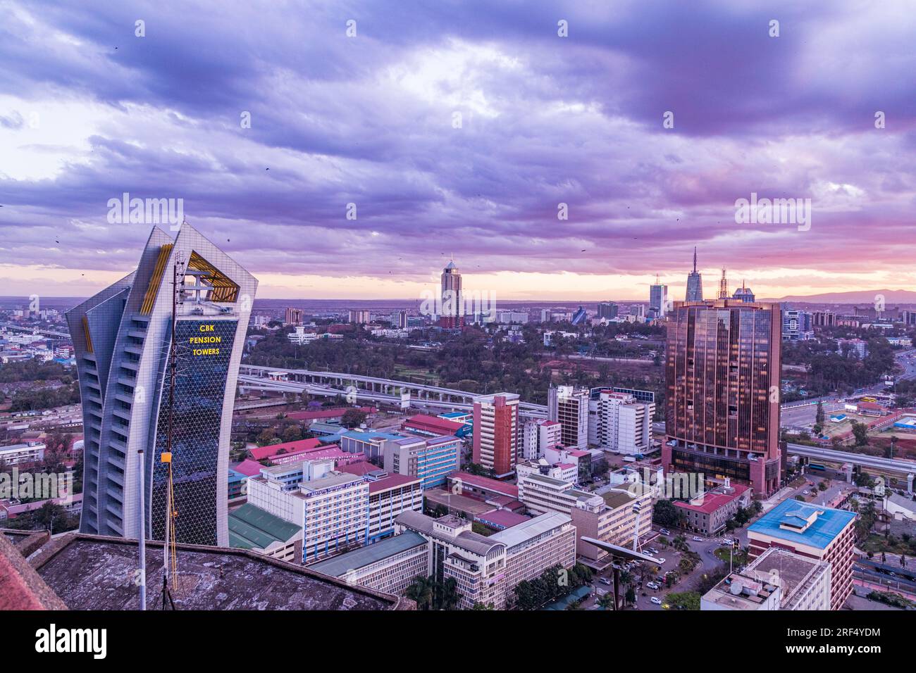 Nairobi Capital Kenya Skyline Skyscrapers Modern Landmark Buildings ...