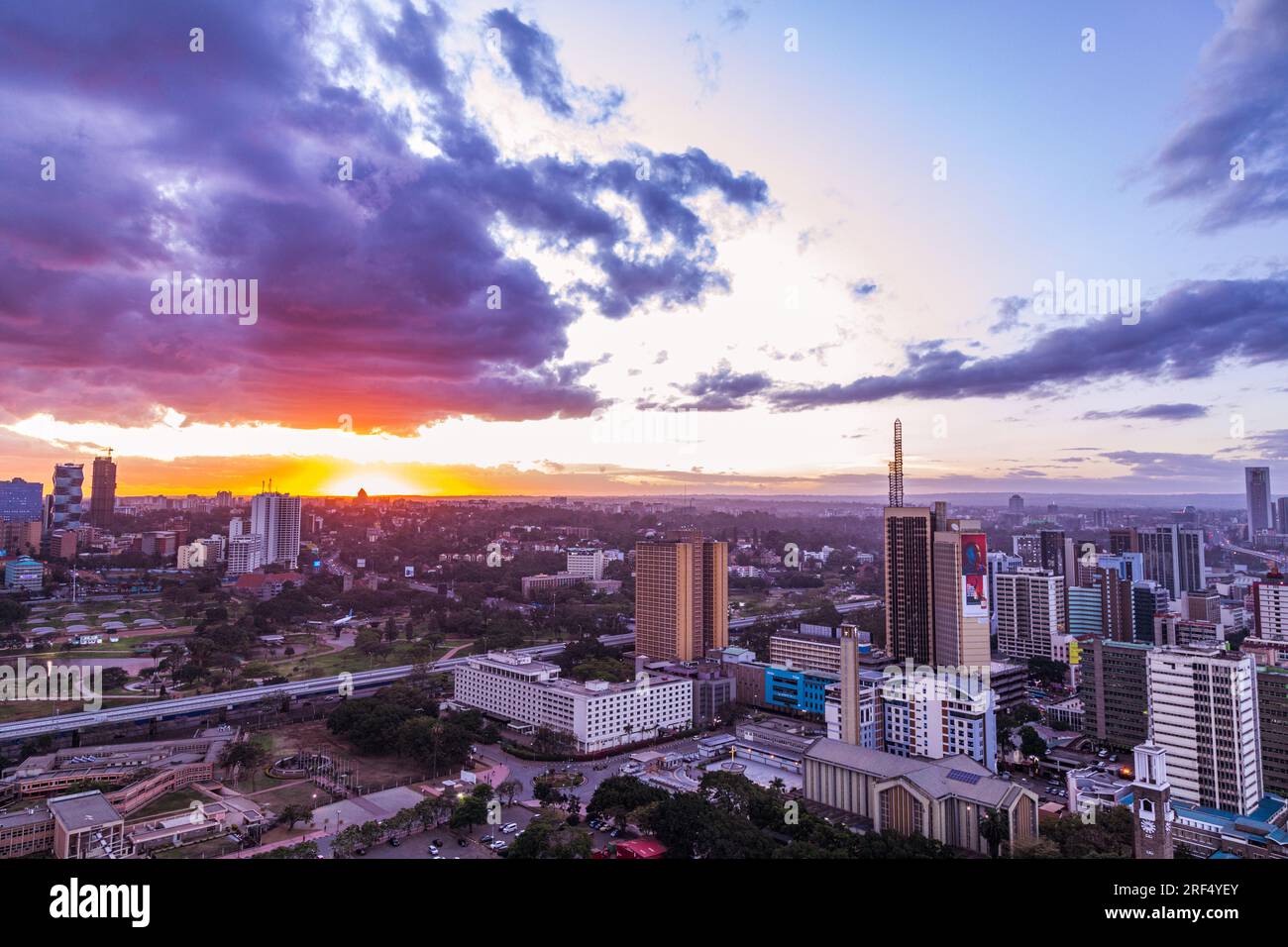 Nairobi Capital Kenya Skyline Skyscrapers Modern Landmark Buildings ...