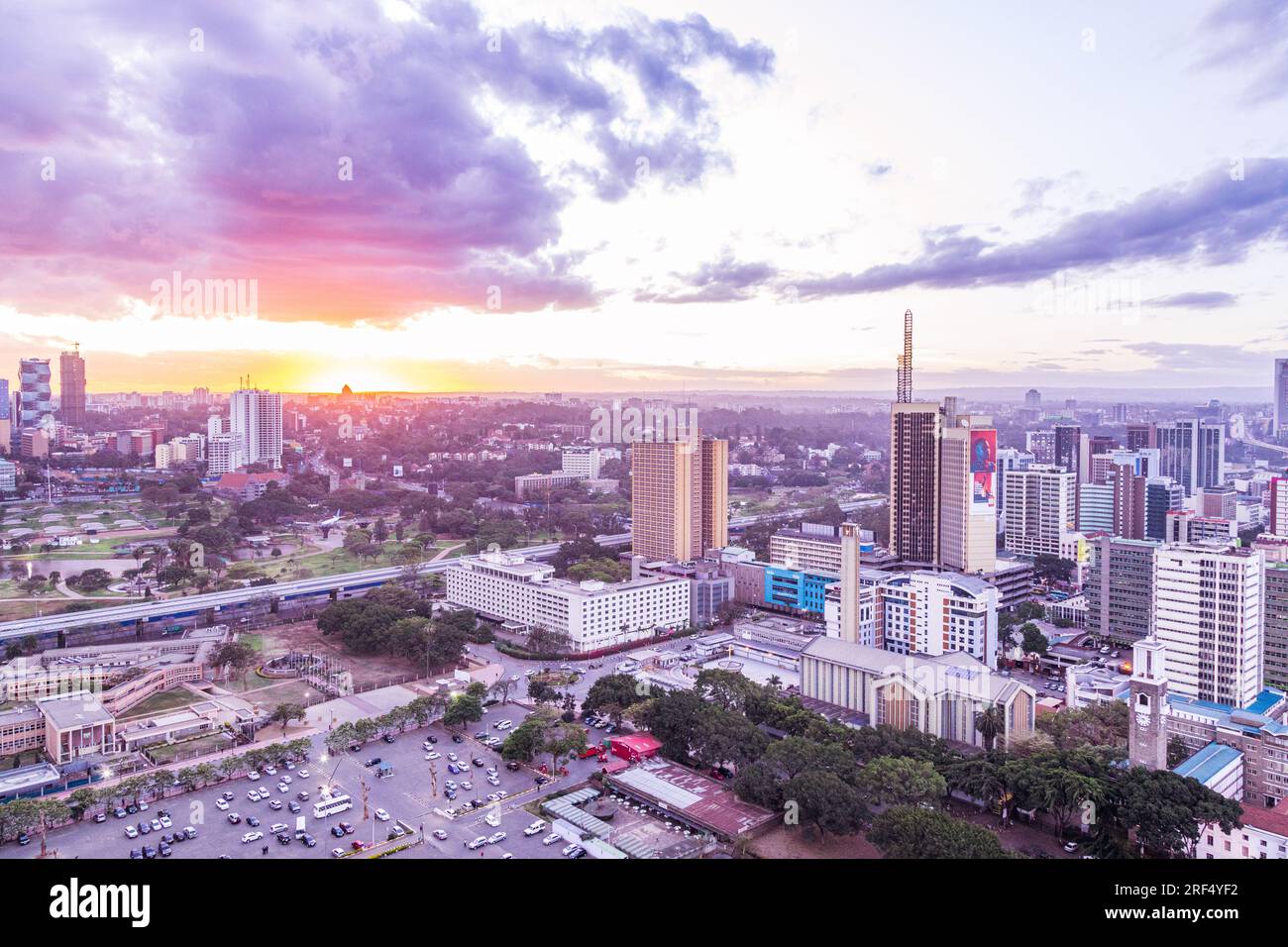 Nairobi Capital Kenya Skyline Skyscrapers Modern Landmark Buildings ...