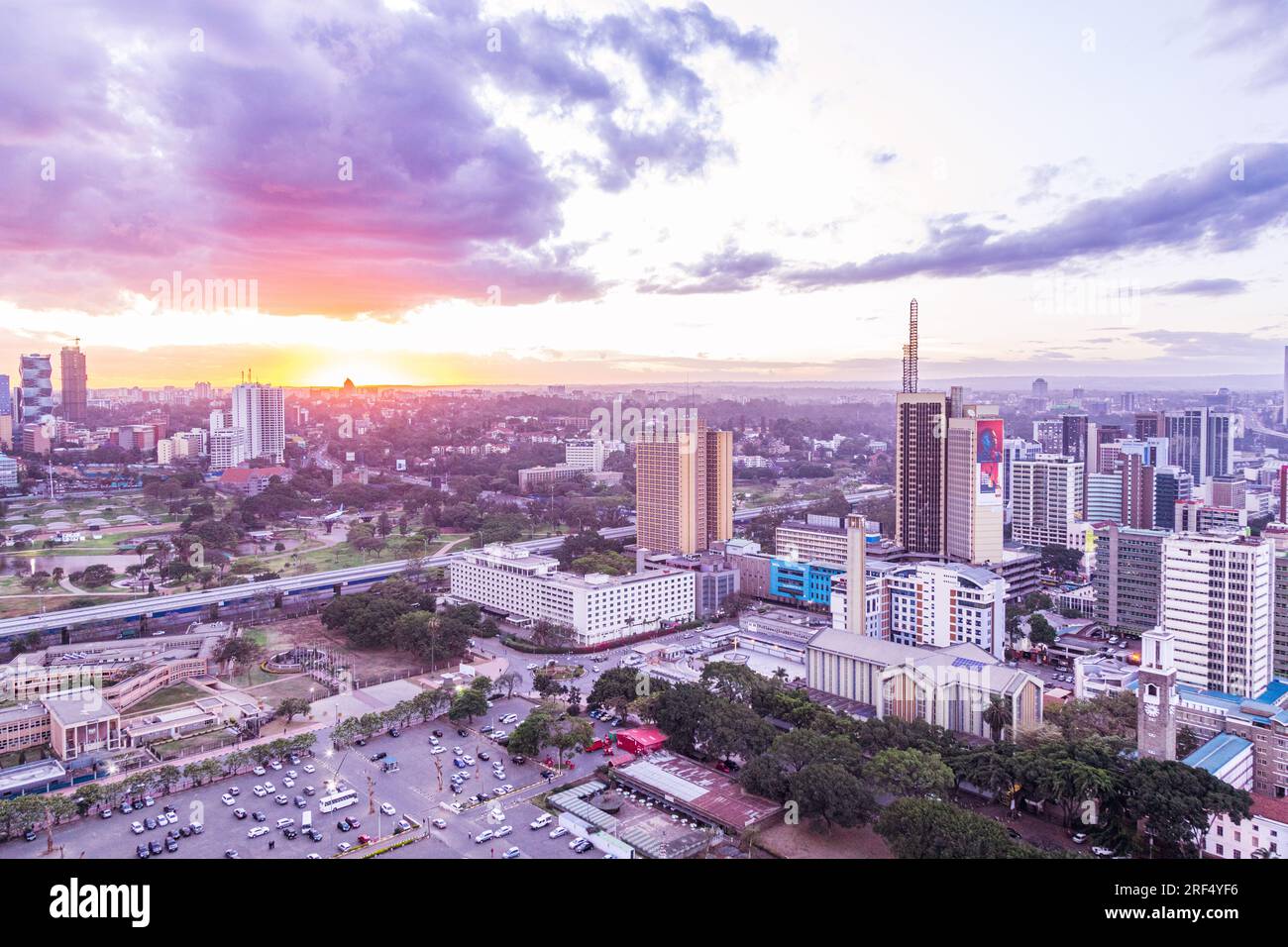 Nairobi Capital Kenya Skyline Skyscrapers Modern Landmark Buildings ...