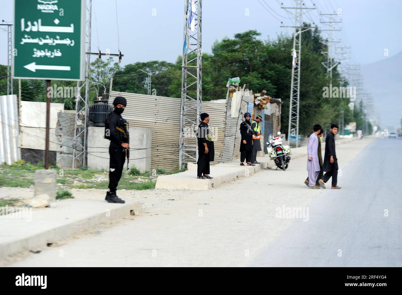 Bajaur, Bajaur, Pakistan. 31st July, 2023. Security officials inspect ...
