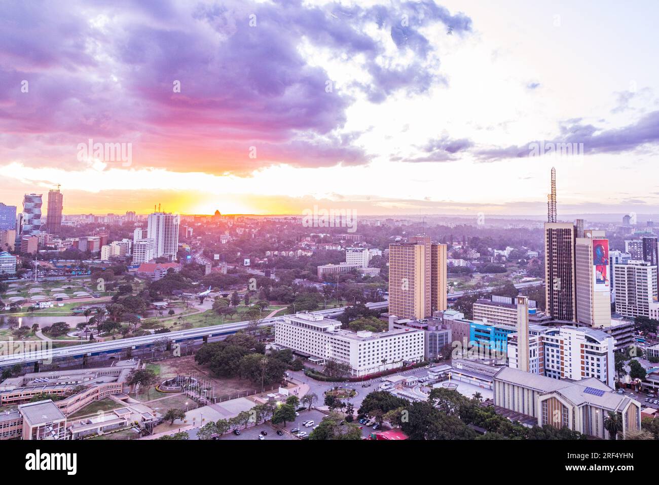 Nairobi Capital Kenya Skyline Skyscrapers Modern Landmark Buildings ...