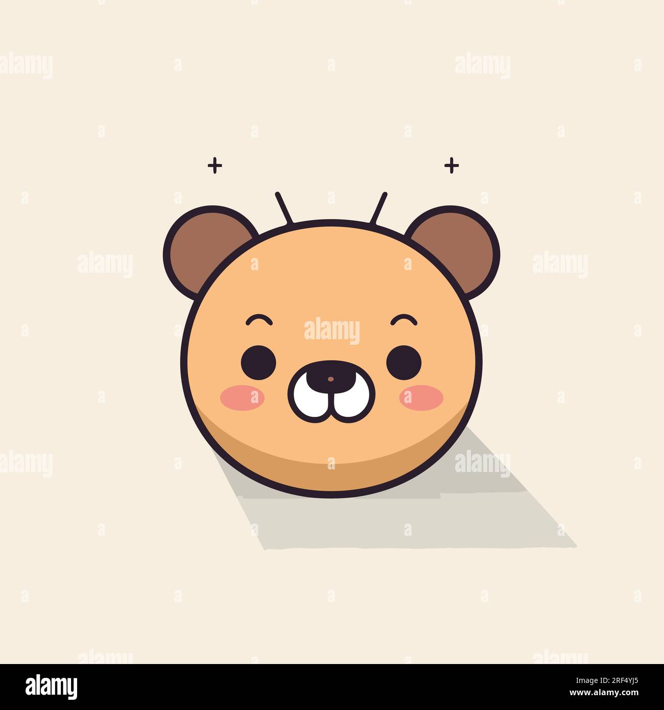 Bear hand-drawn comic illustration. Bear. Cute vector doodle style ...