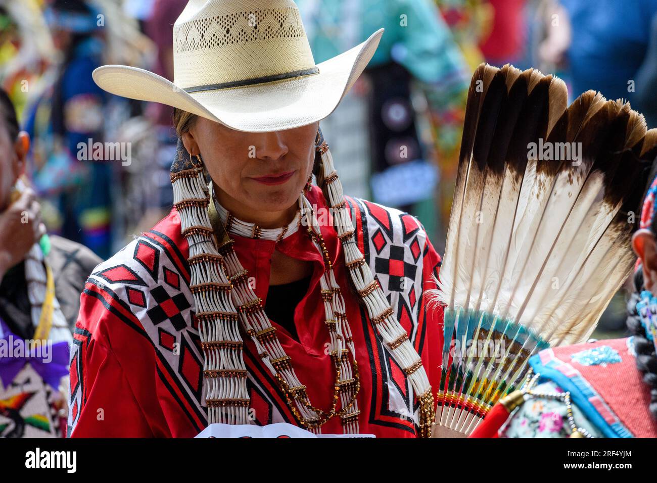 Aboriginal dancer at the Tsuut'ina Nation Powwow in Alberta Canada ...