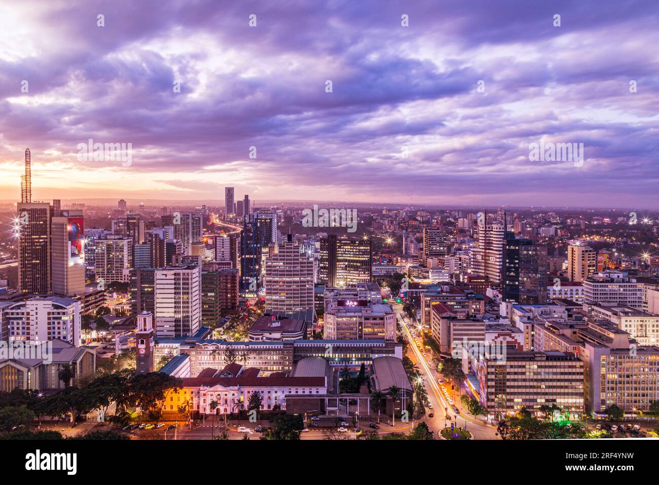 Nairobi night skyline hi-res stock photography and images - Alamy